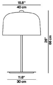 Luceplan Zile stolní lampa černá matná, 66 cm