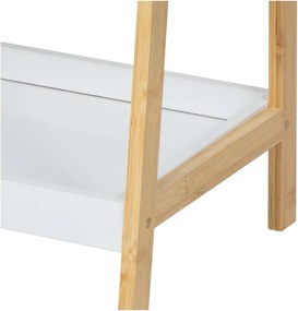 Regál Cotia, přírodní dřevo / bílá