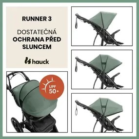 Hauck Sporťák Runner 3 s ruční brzdou Jungle Green