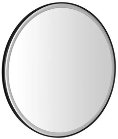 Sapho Sapho, KADRIS kulaté zrcadlo s LED osvětlením, ø 60cm, černá mat, KD060