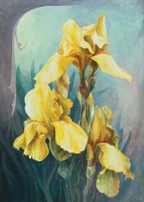 Iris žlutý I - 30 x 40 cm