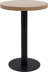 vidaXL Bistro stolek světle hnědý 60 cm MDF [286421] Barva: světle hnědá a černá