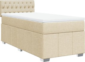 Box spring postel s matrací krémová 80 x 200 cm textil 3286907