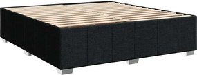 Box spring postel s matrací černá 200x200 cm textil 3285500