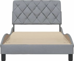 Rám postele bez matrace světle šedá 100 x 200 cm textil 3310580