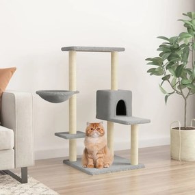 Škrabadlo pro kočky se sisalovými sloupky světle šedé 95 cm 172074