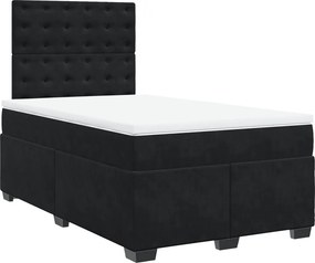 Box spring postel s matrací černá 120 x 200 cm samet 3293196