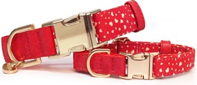 MILK&PEPPER Obojek pro psy Aphrodite Rouge Coeur rose Velikost: M