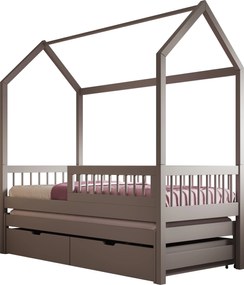 ADRK Furniture Postel Domek Artes II s matrací CH-ART-II-G-180-M