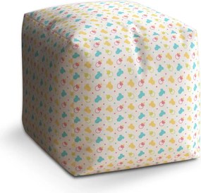 Sablio Taburet Cube Dudlíky a body - 50x50x50 cm