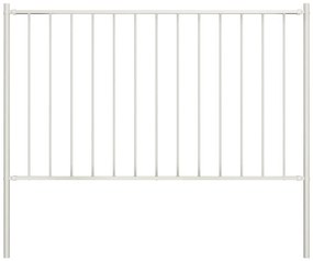Plotový panel Woerden se sloupky ocelový 1,7x0,75 m bílý 145215