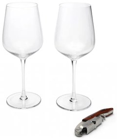 Leopold Vienna Sada 2 sklenic na víno a čísnický nůž (500ml)