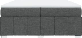Box spring postel s matrací tmavě šedá 200x200 cm textil 3285499