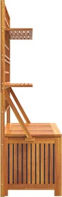vidaXL Úložný box s treláží 99x50x160 cm masivní akáciové dřevo [318760] Barva: Šedá