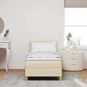 Postel s boxspringem s polštářem Krémová 80 x 200 cm textil 3338956