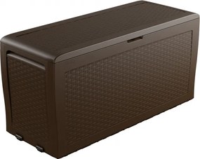 Zahradní úložný box Keter Samoa Rattan 270 L - 117 x 45 x 57 cm - Brown