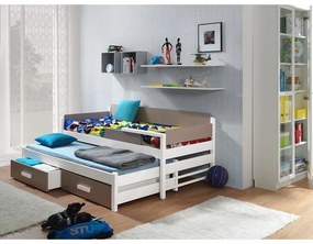 Dětská postel Cyprus 90, Matrace: ne, Barva: bílá + trufel