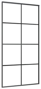 Posuvné dveře černé 102,5 x 205 cm ESG sklo a hliník - Default Title