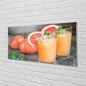 Obraz na skle grapefruit koktejl 120x60 cm