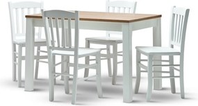 Stima Jídelní stůl CASA Mia (120 x 80 cm + 40 rozklad) – deska dub halifax tabák/ podnož bílá (vzorek z prodejny)