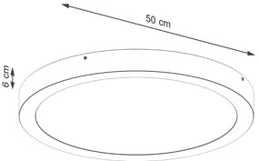 Stropní LED svítilna Onyx 50, 1x LED 32w, 3000k, w