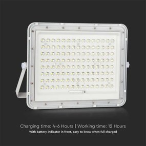 LED Venkovní solární reflektor LED/20W/3,2V 4000K bílá + DO