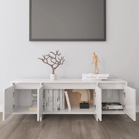 TV skříňka bílá vysoký lesk 120 x 30 x 40,5 cm kompozitní dřevo