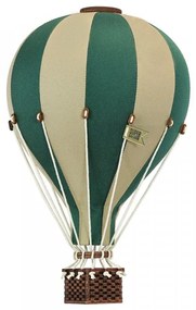 Super balloon Dekorační horkovzdušný balón – zelená/krémová - S-28cm x 16cm