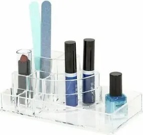Compactor Organizer na kosmetiku a Make-up - 8 přihrádek čirý plast