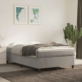 Box spring postel s matrací světle šedá 120x190 cm samet 3269703