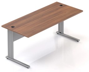 NABYTEK-DESIGNOVY.CZ - BPR16 19 - Kancelářský stůl Komfort, kovová podnož, 160x70x76cm, ořech/šedá