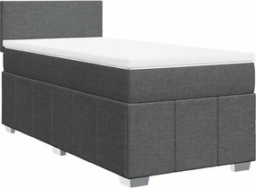 Box spring postel s matrací tmavě šedá 80 x 200 cm textil 3286889