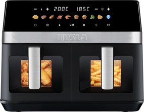TESLA AirCook DualZone Q787 XXL Deluxe - multifunkční duální digitální horkovzdušná fritéza 2v1