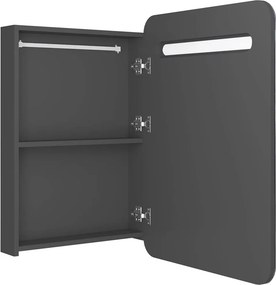 LED koupelnová skříňka se zrcadlem šedá 60 x 11 x 80 cm 326505