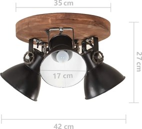Industriální stropní svítidlo 25 W černé 42 x 27 cm E27 320515