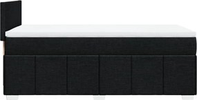 Box spring postel s matrací černá 90x200 cm textil 3286946