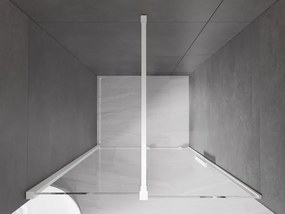 Mexen Velar, posuvné dveře do otvoru 100x200 cm, 8mm čiré sklo, bílý profil, 871-100-000-01-20