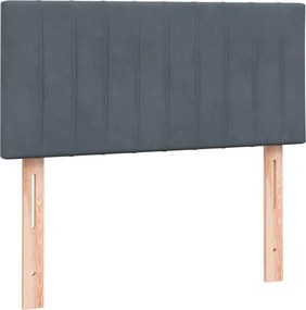 Box spring postel s matrací tmavě šedá 80x220 cm samet 3318304
