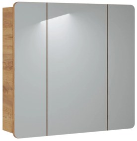 Koupelnová skříňka se zrcadlem 80 cm Dub ELIANN