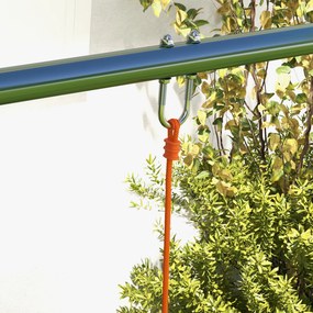 Dětská houpačka Outsunny s rámem, dvoumístná houpačka, houpací rám, zahradní houpačka z oceli, bezpečná, stabilní | Aosom.de