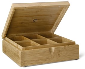 Bredemeijer Krabička na čaj Bamboo, 6 přihrádek velká bez okénka