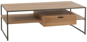 OnaDnes -20% Hnědý dřevěný konferenční stolek J-line Differa 120 x 60 cm