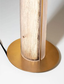 Kovová LED stolní lampa v mosazné barvě se skleněným stínidlem (výška 40 cm) Gloree – Nova Luce