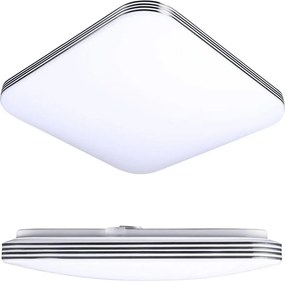 Lampa Do Koupelny Stropní Svítidlo Koupelnová Led 30W IP44 Dekorativní 4 Proužky Chrom