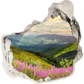 Wallmuralia Nálepka fototapeta 3D výhled Horská krajina 75x75 cm