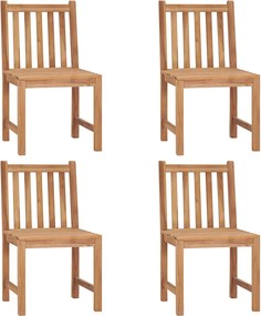 Zahradní židle 4 ks s poduškami masivní teak 3073104