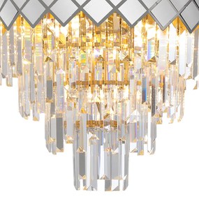 Lustr Carisma, 1x křišťálové/chromové kovové stínítko, (fi 50cm), ch