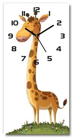Wallmuralia Moderní hodiny nástěnné Žirafa 30x60 cm