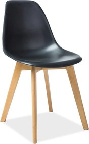 Casarredo - Komfort nábytek Plastová jídelní židle MORIS černá/buk