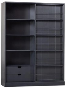 OnaDnes -20% Hoorns Černá borovicová knihovna Mathi 200 x 150 cm